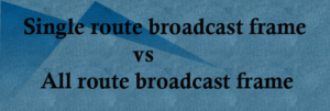 single route broadcast frame and All-route broadcast frame | A5THEORY