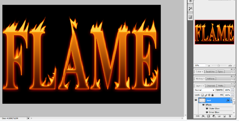 Flaming Hot Fire Text in Photoshop 22 | A5THEORY